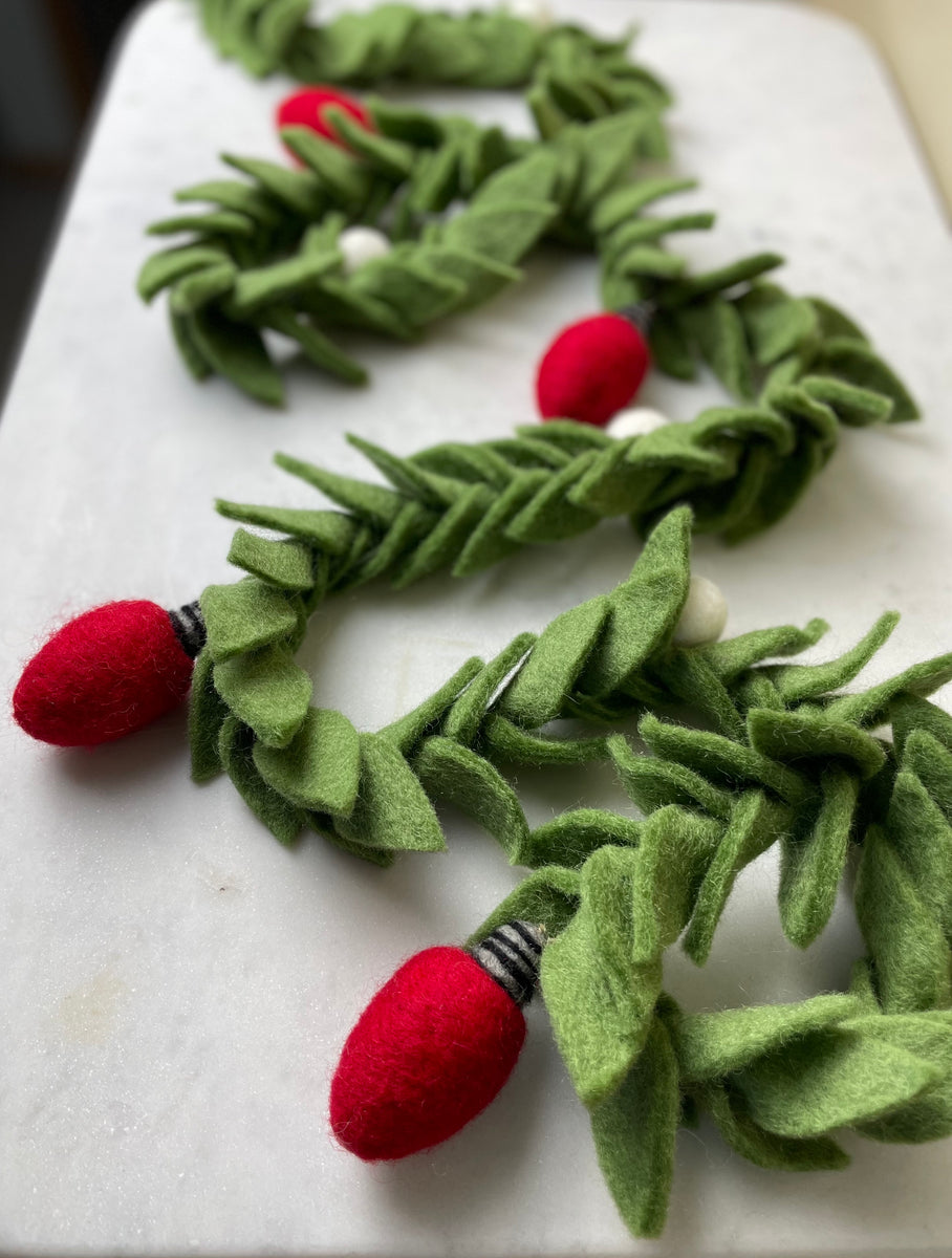 Laurel Leaf Wool Garland – Janet Marie Felted Goods